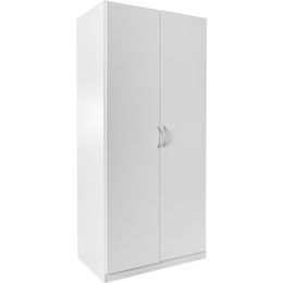 Dreht&uuml;renschrank wimex "Bitburg", wei&szlig;, B:90cm H:198cm T:58cm, Holzwerkstoff, Schr&auml;nke, Dreht&uuml;renschrank
