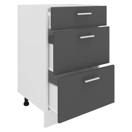 Unterschrank Vcm "K&uuml;chenschrank B 50 cm Unterschrank Schublade Esilo", schwarz (wei&szlig;, anthrazit), B:50cm T:46cm, Obermaterial: 100% Holz Wood., Schr&auml;nke, Unterschrank
