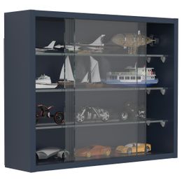 Wandregal Vcm "H&auml;ngevitrine Wandvitrine Sammel Deko Drivalo S", schwarz (anthrazit), B:50cm T:12cm, Regale, Wandregal