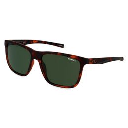 O`Neill O'Neill 9005 2.0 ONS | Unisex-Sonnenbrille | Fassung: Vollrand, Quadratisch, Acetat, Havanna | Glasfarbe: Gr&uuml;n