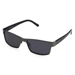 Fielmann OBRA 433 SUN FA | Herren-Sonnenbrille | Fassung: Vollrand, Quadratisch, Metall, Gun Matt | Glasfarbe: Grau