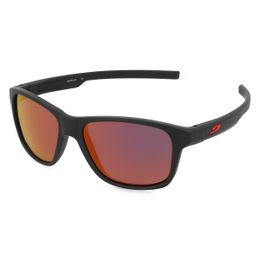 Julbo J5221114 CRUISER | Kinder-Sonnenbrille | Fassung: Vollrand, Eckig, Kunststoff, Schwarz Rot | Glasfarbe: Grau