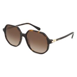 Swarovski SK6003 | Damen-Sonnenbrille | Fassung: Vollrand, Quadratisch, Acetat, Havanna | Glasfarbe: Braun Verlaufend