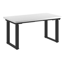 ANKE Werkbank, elektrisch h&ouml;henverstellbar, H&ouml;henverstellbar 695 - 1350 mm, Kunststoffschichtplatte/schwarz, Breite 1500 mm