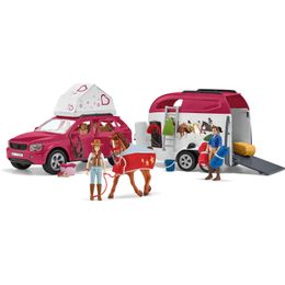 Spielwelt Schleich "HORSE CLUB, Abenteuer mit Auto und Pferdeanh&auml;nger (42535)", bunt, Spielfigurenwelten, Kinder, Kunststoff, Made in Europe