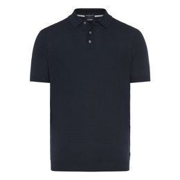 JOOP! Poloshirt JOOP "Vanceo", Herren, Gr. L, dunkelblau, Jersey, Obermaterial: 100% Baumwolle, clean, unifarben, regular fit normal, Rippb&uuml;ndchen, Shirts, mit Strukturmuster