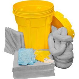Leckagen-Notfallset in UN-Sicherheitsfass, universal, f&uuml;r z. B. &Ouml;le, Farben