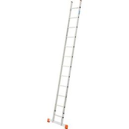 Anlegeleiter Krause Sibilo, 1-teilig, 12 Sprossen, bis 150 kg, Fu&szlig;stopfen, B 360 x T 60 x H 3550 mm, Aluminium