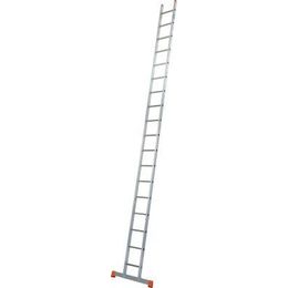 Anlegeleiter Krause Sibilo, 1-teilig, 18 Sprossen, bis 150 kg, Fu&szlig;stopfen, B 360 x T 80 x H 5200 mm, Aluminium