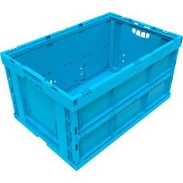Faltbox im EURO-Ma&szlig; 643-66, ohne Deckel, 61 l, blau