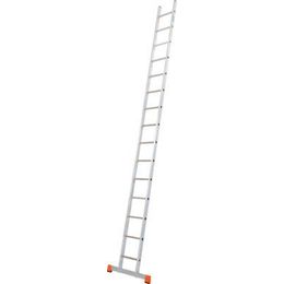 Anlegeleiter Krause Sibilo, 1-teilig, 15 Sprossen, bis 150 kg, Fu&szlig;stopfen, B 360 x T 60 x H 4400 mm, Aluminium