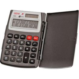 Taschenrechner GENIE 520, 10-stelliges Display, Solar/Batteriebetrieb & Klappdeckel