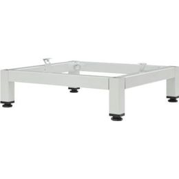 Untergestell f&uuml;r Schlie&szlig;fach W&uuml;rfel, B 380 x T 370 x H 100 mm, mit 4 F&uuml;&szlig;en, zerlegt, Stahl, lichtgrau RAL 7035