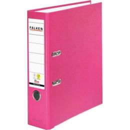 Falken PP-Color Ordner, DIN A4, R&uuml;ckenbreite 80 mm, 1 St&uuml;ck, pink