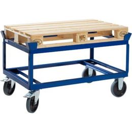 ROLLCART Paletten-Fahrgestell, mit verschwei&szlig;ter erh&ouml;hter Ladefl&auml;che, Polyamid-Reifen, 1230 x 830 mm