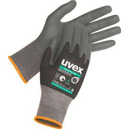 Arbeitshandschuhe Uvex phynomic XG, EN 388 4 1 2 1 X, Polyamid/Elastan, schwarz, Gr&ouml;&szlig;e 6, 10 Paar