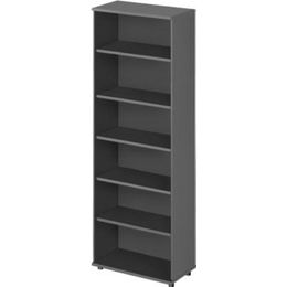 Sch&auml;fer Shop Sch&auml;fer Shop Genius Regal TETRIS WOOD, 6 OH, H&ouml;he inkl. Gleiter, B 800 mm, graphit