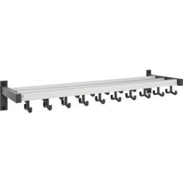 Wandgarderobe, 10 Doppel-, 9 Einzelhaken, Hutablage