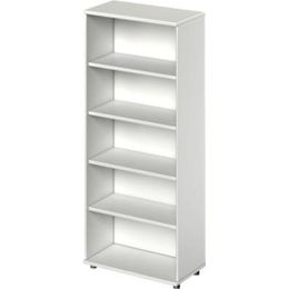 Sch&auml;fer Shop Sch&auml;fer Shop Genius Regal TETRIS WOOD, 5 OH, H&ouml;he inkl. Gleiter, B 800 mm, lichtgrau