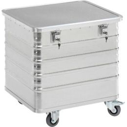 Transportwagen aus Aluminium, mit Deckel und Zylinderschloss, 229 l