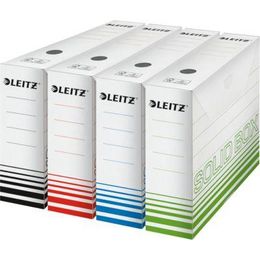 Archivschachtel Leitz Solid Box 6127 80 mm, DIN A4, f&uuml;r 700 Blatt, 10 St&uuml;ck, wei&szlig;