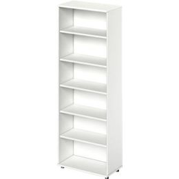 Sch&auml;fer Shop Sch&auml;fer Shop Genius Regal TETRIS WOOD, 6 OH, H&ouml;he inkl. Gleiter, B 800 mm, wei&szlig;