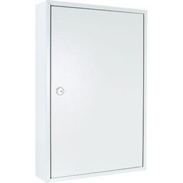 Rottner Schl&uuml;sselschrank S 64, mit Zylinderschloss, f&uuml;r 64 Schl&uuml;ssel, B 380 x T 80 x H 550 mm, lichtgrau