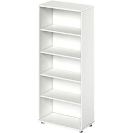 Sch&auml;fer Shop Sch&auml;fer Shop Genius Regal TETRIS WOOD, 5 OH, H&ouml;he inkl. Gleiter, B 800 mm, wei&szlig;