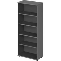Sch&auml;fer Shop Sch&auml;fer Shop Genius Regal TETRIS WOOD, 5 OH, H&ouml;he inkl. Gleiter, B 800 mm, graphit