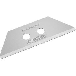 Ersatzklinge Martor Nr. 160099, Trapezform, 2-fach nutzbar, St&auml;rke 0,63 mm, L 55,5 x B 19 mm, rostfreier Stahl, 10 St&uuml;ck