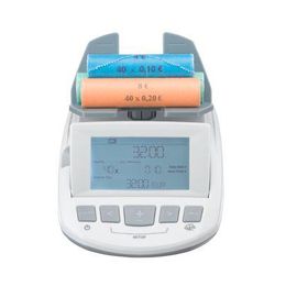 Geldwaage ratiotec&reg; RS 1000, f&uuml;r M&uuml;nzen & Banknoten, EUR/GBP/CHF, Additions- & Druckfunktion, USB, L 190 x B 129 x H 108 mm, grau