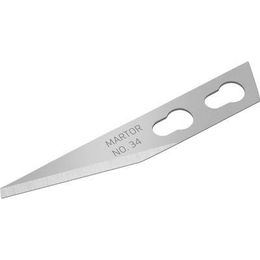 Ersatzklinge Martor Nr. 34, 1-fach nutzbar, St&auml;rke 0,5 mm, L 36,5 x B 5,7 mm, Stahl, 10 St&uuml;ck