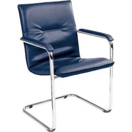 Nowy Styl Freischwinger Rumba, Kunstleder, blau