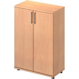 Sch&auml;fer Shop Sch&auml;fer Shop Genius Fl&uuml;gelt&uuml;renschrank TETRIS WOOD, 3 OH, H&ouml;he inkl. Gleiter, B 800 mm, Buche-Dekor
