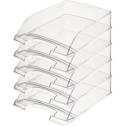Leitz&reg; Ablagekorb Standard 5226, Kunststoff, 5 St&uuml;ck, glasklar