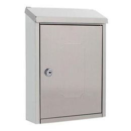 Rottner Briefkasten Ferrara, Wandmontage, Zylinderschloss, B 210 x T 70 x H 290 mm, Edelstahl