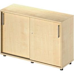 Sch&auml;fer Shop Sch&auml;fer Shop Genius Schiebet&uuml;renschrank TETRIS WOOD, 2 OH, B 1200 mm, H&ouml;he inkl. Gleiter, Ahorn-Dekor