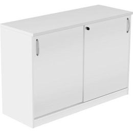 Schiebet&uuml;renschrank NEVADA, B 1200 x H 825 mm, wei&szlig;