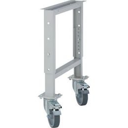 Sch&auml;fer Shop Sch&auml;fer Shop Select Werkbankfuss WFH707L, h&ouml;henverstellbar, T 665 x H 641-853 mm, mit Rollen, wei&szlig;aluminium RAL 9006