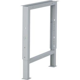 Sch&auml;fer Shop Sch&auml;fer Shop Select Fu&szlig;gestell f&uuml;r Arbeitsplatte, h&ouml;henverstellbar, T 665 x H 585-956 mm, wei&szlig;aluminium RAL 9006
