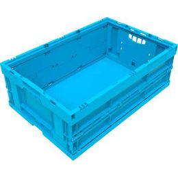 EURO-Ma&szlig; Faltbox 6422 NG, ohne Deckel, f&uuml;r Lager- und Mehrwegtransport, 41,4 Liter, blau