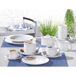 Kaffeegeschirr Adrina, wei&szlig;, Porzellan, 20-teilig
