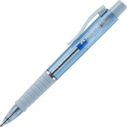 Kugelschreiber Faber-Castell Poly Ball View, Schreibfarbe blau, Strichbreite 0,6 mm, dokumentenecht, auswechselbare Mine, Gummigriff, icy glow