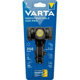 Varta Indestructible H20 Pro LED-Kopfleuchte, 2 Leuchtmodi, verstellbar, 350 lm, inkl. Batterien