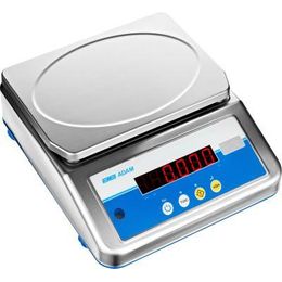Z&auml;hlwaage Adam Aqua ABW 4S, W&auml;gebereich 0,1 g-4 kg, IP68, Dual-LED-Display, Netzanschluss/Akku, B 255 x T 290 X H 105 mm, Edelstahl, grau