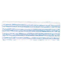 Wischmopp Bezug Sprintus Premium, Mikrofaser/Borste, mit Laschen, B 400 mm, 5 St&uuml;ck, wei&szlig;/blau