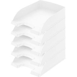 Leitz&reg; Ablagekorb Standard 5227, Kunststoff, 5 St&uuml;ck, wei&szlig;
