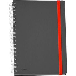 Collegeblock Leitz Cosy, DIN B5, kariert, spiralgebunden, 100 g/m&sup2; Papier, 80 Blatt, grau