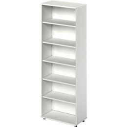 Sch&auml;fer Shop Sch&auml;fer Shop Genius Regal TETRIS WOOD, 6 OH, H&ouml;he inkl. Gleiter, B 800 mm, lichtgrau