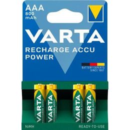 Varta Akkus Power Play Longlife, Micro AAA, 4 St&uuml;ck